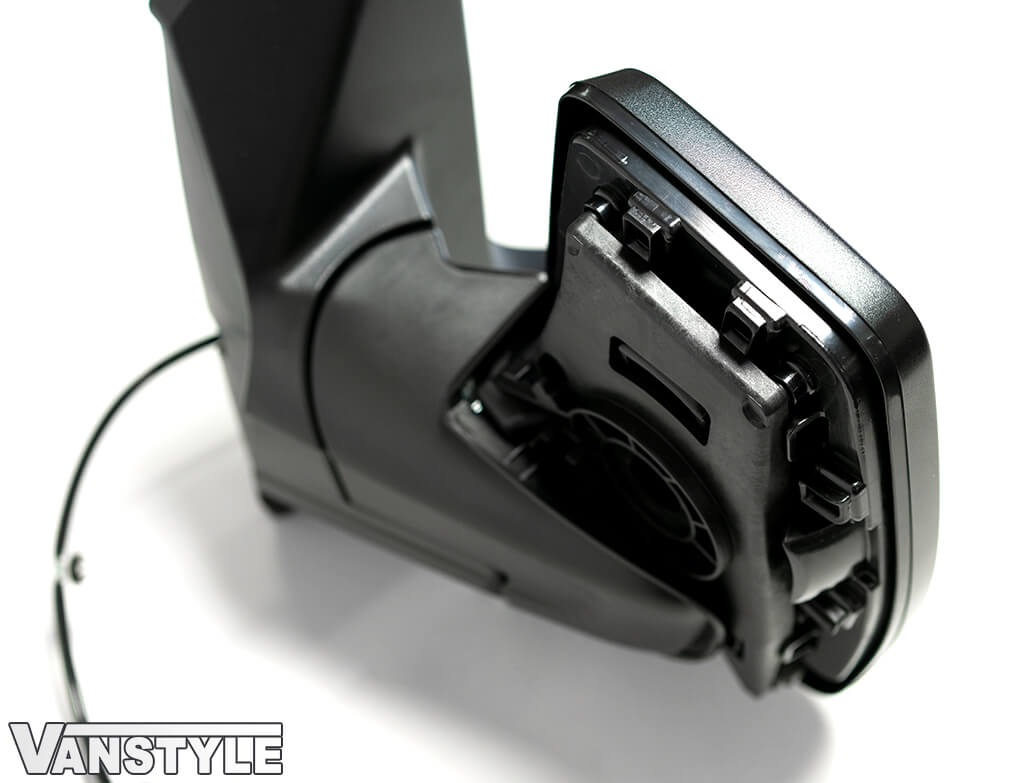 Complete LH Wing Mirror in Textured Black - Transit Custom 12 - Vanstyle