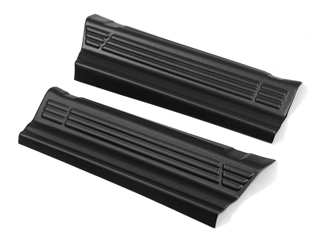 Black ABS Door Sill Guards Front Doors Ducato Boxer Relay 07 - Vanstyle