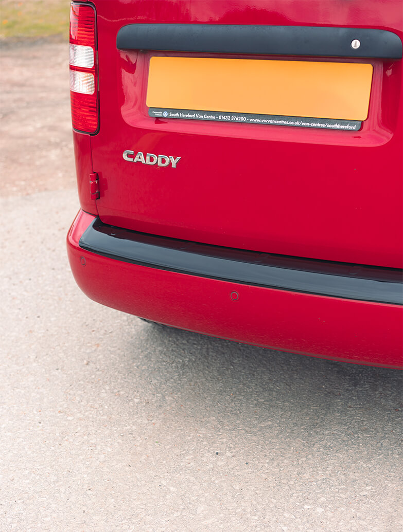 Gloss Black ABS Rear Bumper Protector - VW Caddy 04 15 - Vanstyle