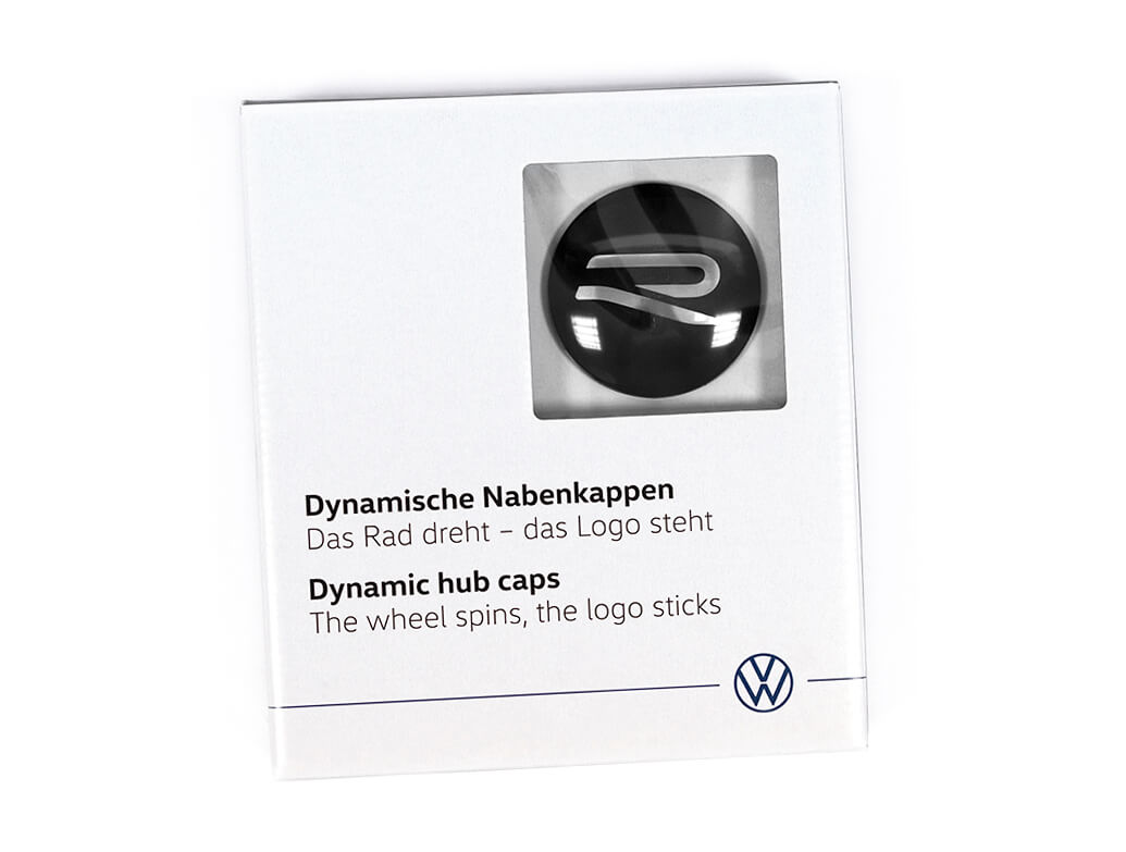 Genuine VW Dynamic Self Levelling R-Logo Hub Caps - Vanstyle