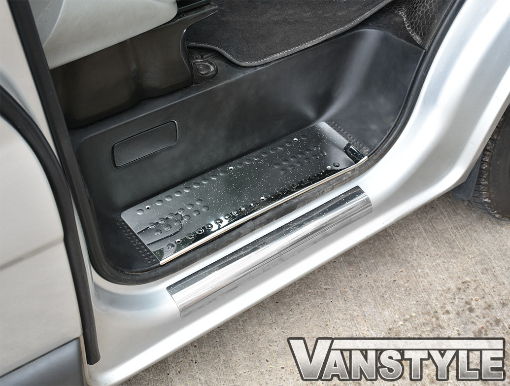 Polished Inner Door Sill Covers - Vivaro Trafic Primastar - Vanstyle