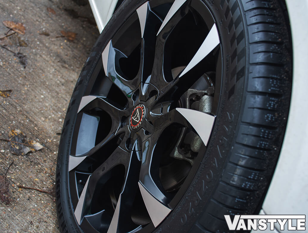 Wolfrace Assassin Black Polished 20x8.5 Alloy Wheels - Vito T4 - Vanstyle