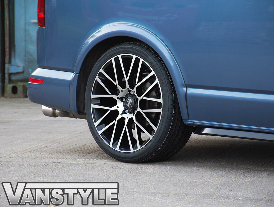 MOMO Revenge Matte Black Diamond Cut 20 VW T5 T6 Wheels Tyres - Vanstyle