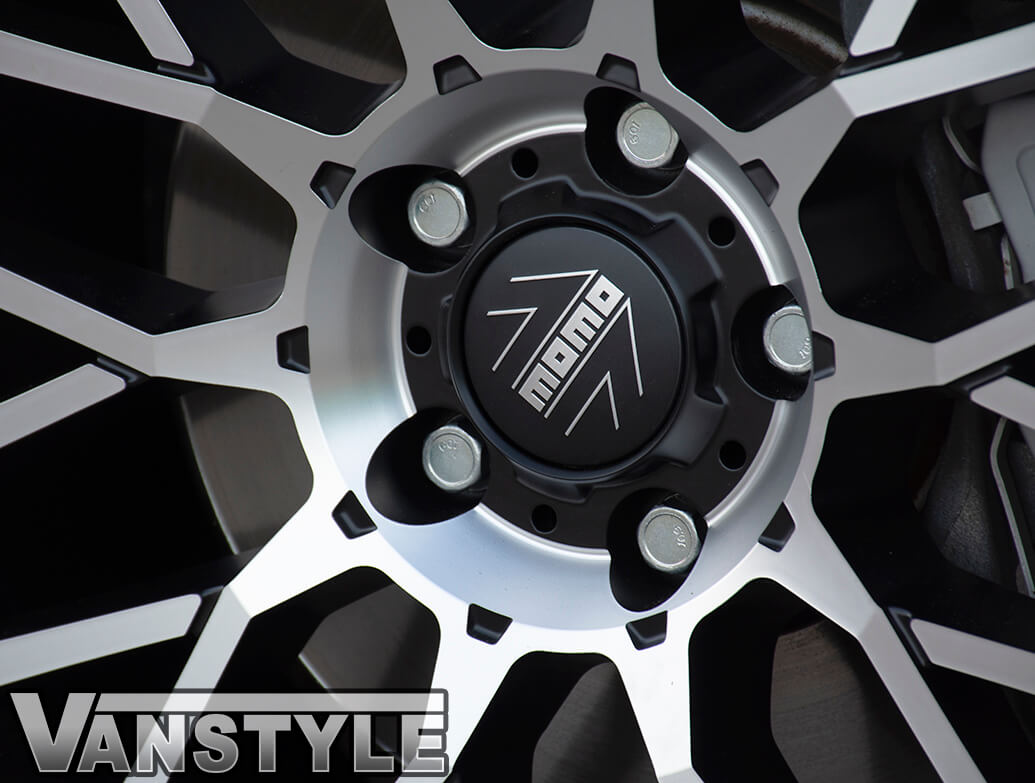 MOMO Revenge Matte Black Diamond Cut 20 VW T5 T6 Wheels Tyres - Vanstyle