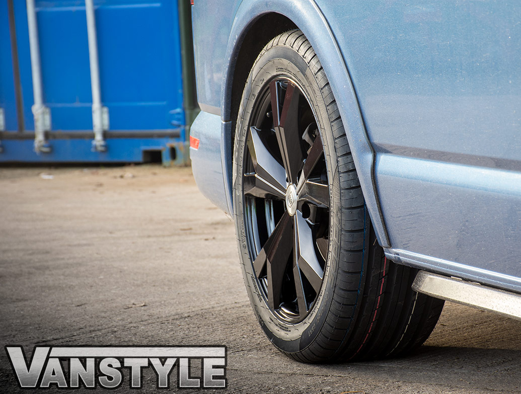 Techline Gloss Black 5x120 18 VW T5 T6 Wheels Tyres - Vanstyle
