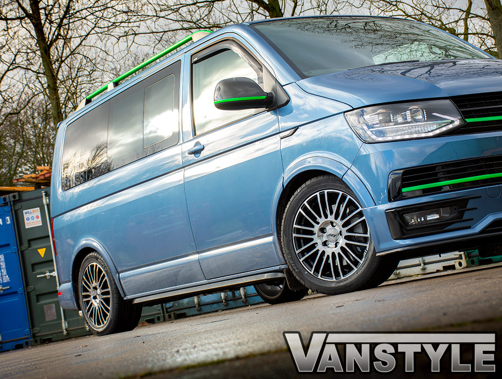 AEZ Strike 18in 8J Black Polished - VW T5 T6 Wheel Tyre - Vanstyle