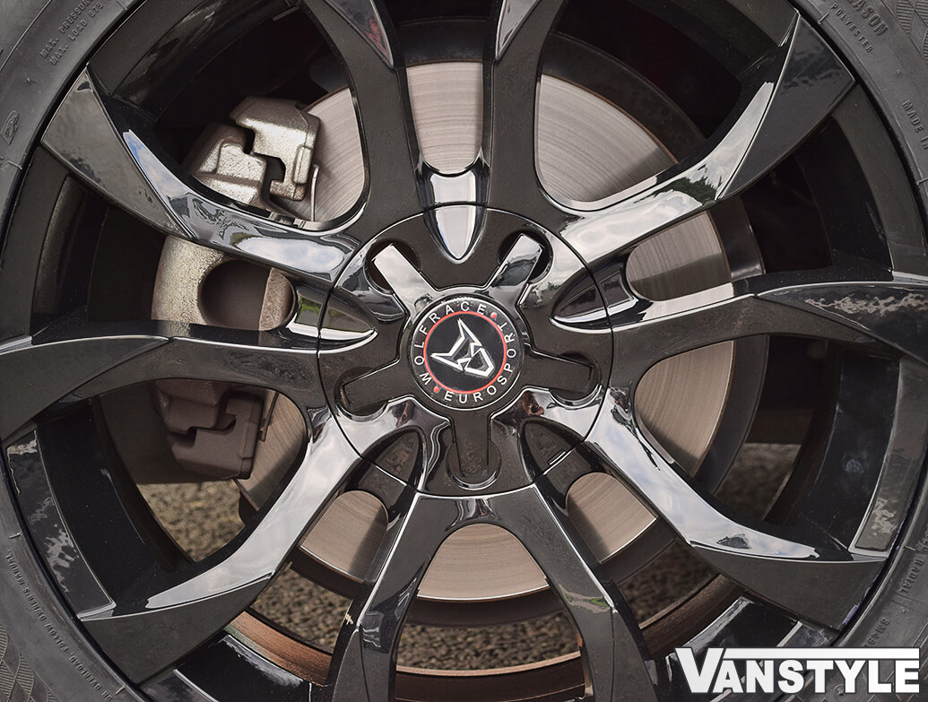 Wolfrace Assassin 18 Gloss Black Wheels Tyres - Vivaro 19 - Vanstyle