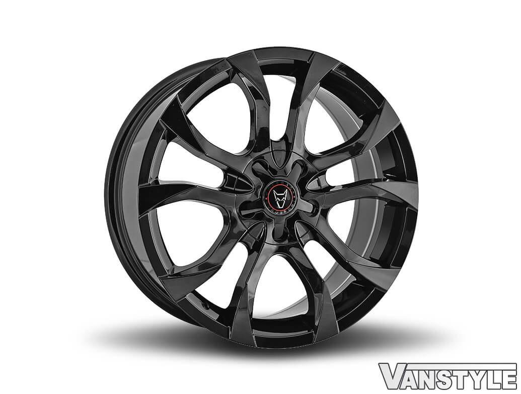 Wolfrace Assassin 18 Gloss Black Wheels Tyres - Vivaro 19 - Vanstyle