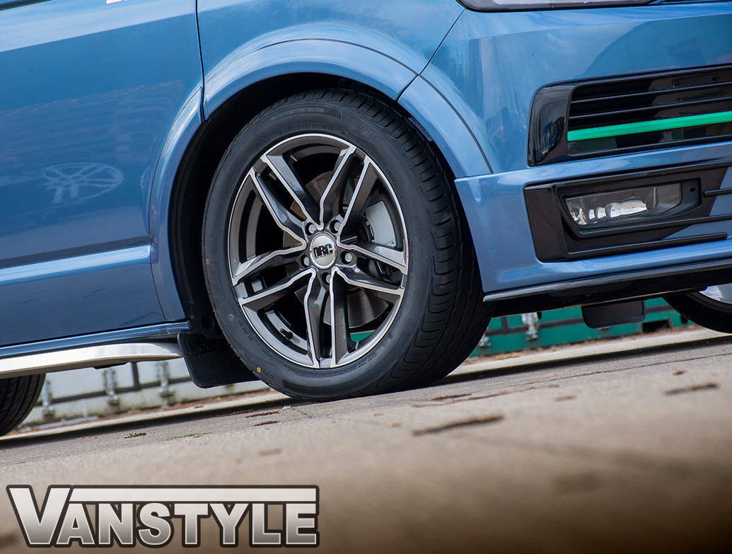 DRC DAA 18in 8J Gun Metal Polished - VW T5 T6 Alloy Wheel Tyre - Vanstyle