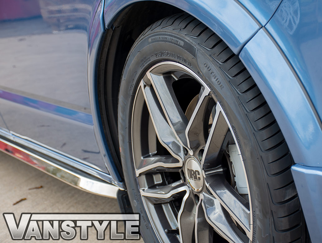 DRC DAA 18in 8J Gun Metal Polished - VW T5 T6 Alloy Wheel Tyre - Vanstyle