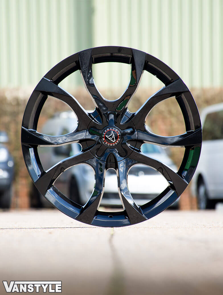 Wolfrace Assassin Gloss Black 20 Wheel Tyre Set - VW T5 T6 - Vanstyle