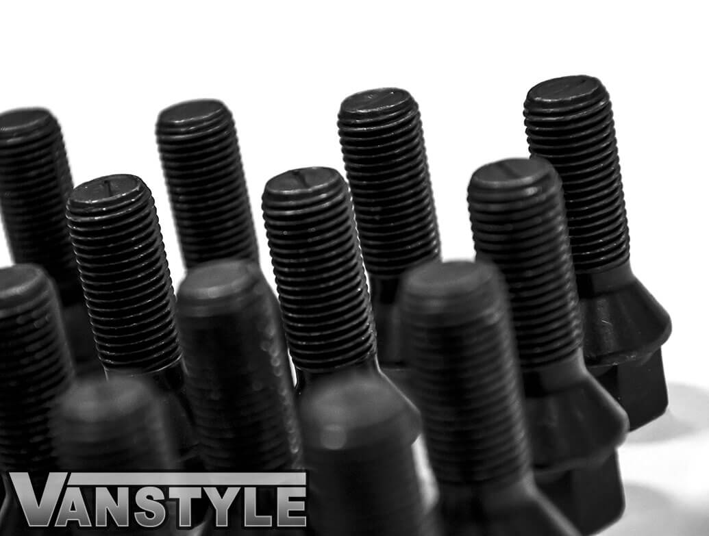 Vanstyle VW T5 T6 Gloss Black Locking Alloy Wheel Bolt Bundle - Vanstyle