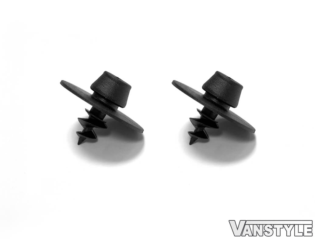 Genuine VW Round Screw in Floor Mat Push Clips x2 Pair - Vanstyle