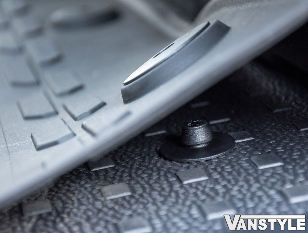 Genuine VW Round Screw in Floor Mat Push Clips x2 Pair - Vanstyle