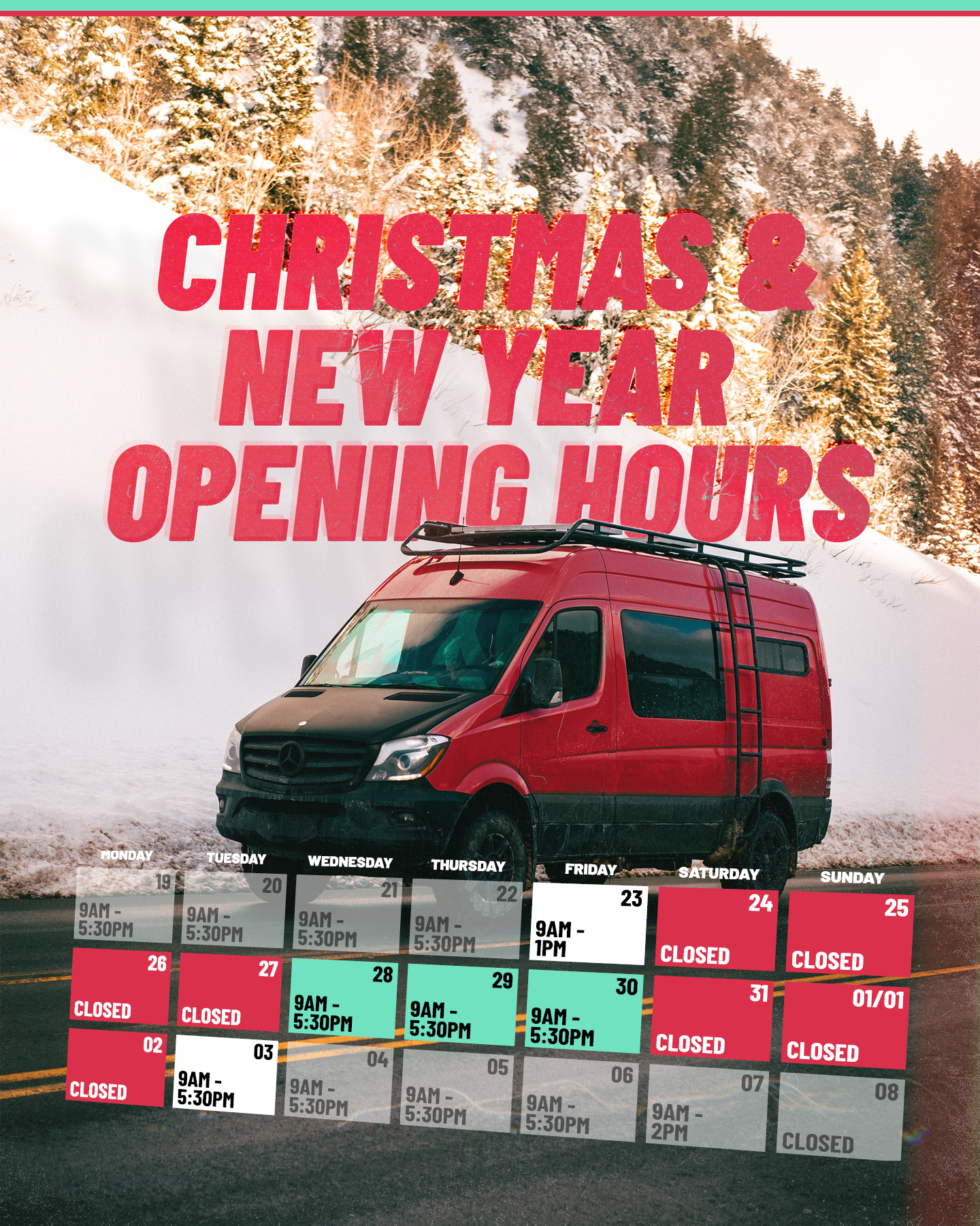 Our 2022 December Holiday Opening Hours & Festive Period Delivery ...